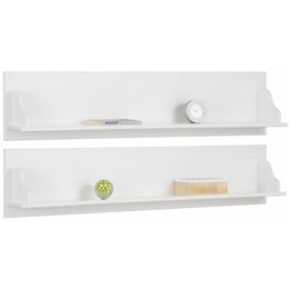 OTTO home Wandregal &raquo;Melissa&laquo; Breite 120 cm wei&szlig; Massivholz Einheitsgr&ouml;&szlig;e