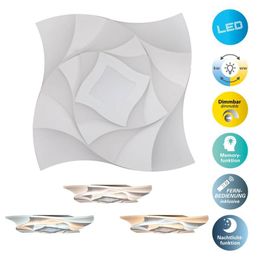 N&auml;ve n&auml;ve LED Deckenleuchte &raquo;Liora&laquo; LED-Modul 1 Stk. warmwei&szlig; - kaltwei&szlig; 3D-Effekt, CCT, Memory, Nachtlicht, dimmbar per Fernbedienung, wei&szlig; wei&szlig; 1, H: 6cm