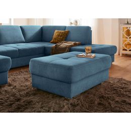 Sit & More sit&more Hocker &raquo;Santorini&laquo; blau Luxus-Microfaser (90% Polyester, 10% Polyamid);Struktur (100% Polyester);Luxus-Microfaser ALTARA NUBUCK (100% 