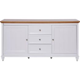 Jahnke Sideboard &raquo;COTTAGE SB 150&laquo; 1 Stk. tlg. Sideboard, Landhausstil, 2 T&uuml;ren und 3 Schubladen, Breite ca. 150 cm wei&szlig; Holzwerkstoff B/H/T: 150cm x 80,5cm x