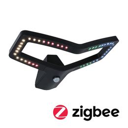 Paulmann LED Au&szlig;en-Wandleuchte &raquo;Alara IP44 eckig 375x270mm RGBW+ 10W 450lm 230V Anthrazit Metall&laquo; 1 Stk. Warmwei&szlig; Smart Home Zigbee 3.0, Bewegungsmelder grau 1
