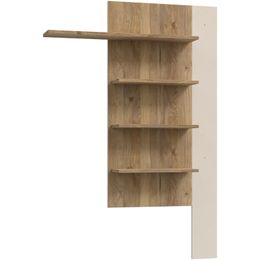 FORTE Wandregal B/H/T 132,5/190/21,9cm, 4 Ablageb&ouml;den Holzwerkstoff B/H/T: 132,5cm x 190cm x 21,9cm