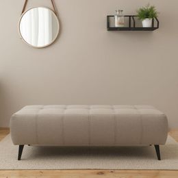 DOMO collection Hocker &raquo;Trento, mit Kufenfu&szlig; oder Einzelfu&szlig;&laquo; Fu&szlig;h&ouml;he passend f&uuml;r g&auml;ngige Saugroboter! grau 100% Polyester B/H/T: 153cm x 45cm x 62cm, 