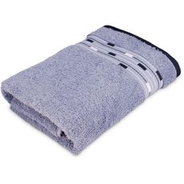 M&ouml;ve for frottana Badetuch &raquo;Magic Uni&laquo; mit Bord&uuml;re aus kleinen Rechtecken grau Walkfrottee, Obermaterial: 100% Baumwolle B/L: 67cmx140cm, 1 Stk., 