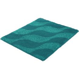 Kleine Wolke Badematte &raquo;&raquo;Onda&laquo;, Badvorleger, Badezimmer Teppich&laquo; H&ouml;he 15 mm rutschhemmend beschichtet fu&szlig;bodenheizungsgeeignet Badteppich, modernes Ton in Ton 