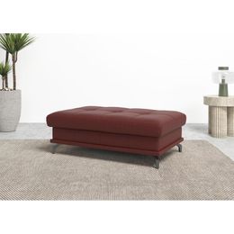 OTTO home Polsterhocker &raquo;Costello, B: 133 cm&laquo; individuell zu kombinieren, Federkern rot Luxus-Microfaser (90% Polyester, 10% Polyamid);Samtoptik (100%