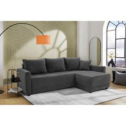 Jockenh&ouml;fer Ecksofa &raquo;Venezia L-Form, B: 234 cm&laquo; mit Schlaffunktion, Bettkasten & Zierkissen Korpus: 100% Polyester;Kissen: 100% Polyester B/H/T: 234cm x 154cm, 