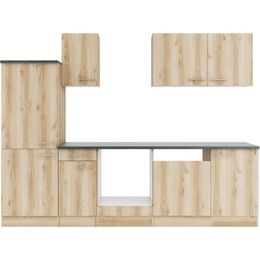 Optifit K&uuml;che &raquo;Bella&laquo; Breite 210 cm, wahlweise mit E-Ger&auml;ten beige B/H/T: 270cm x 60cm, ohne E-Ger&auml;te