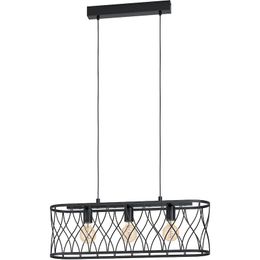 Eglo H&auml;ngeleuchte &raquo;GILTSPUR&laquo; E27 1 Stk. H&auml;ngeleuchte in schwarz aus Stahl - exkl. E27 - 40W schwarz H: 110cm, 1 Stk.