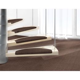Dekowe Stufenmatte &raquo;Mara S2&laquo; halbrund 5 mm H&ouml;he 100% Sisal, gro&szlig;e Farbauswahl, selbstklebend, auch als Set 15 St&uuml;ck braun Sisal B : 25cm 15 Stk., 5mm, L: 
