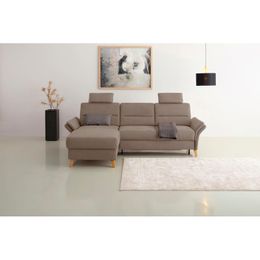 OTTO home Ecksofa &raquo;Westerland L-Form&laquo; Federkern-Polsterung, wahlweise mit Schlaffunktion, Bettkasten grau 98% Polyester 2% Polyamid B/H/T: 252cm x 