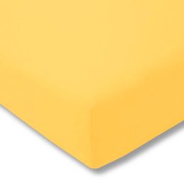 Estella Spannbettlaken &raquo;Jersey-Stretch-Spannbetttuch&laquo; Der Ma&szlig;anzug f&uuml;r die Matratze gelb Jersey-Elasthan, Obermaterial: 97% Baumwolle, 3% Elasthan B/L: 100cm,
