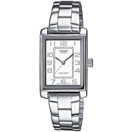 Casio Timeless Collection Damen CASIO TIMELESS COLLECTION Quarzuhr Armbanduhr, Damenuhr, analog, Edelstahlarmband silber Einheitsgr&ouml;&szlig;e