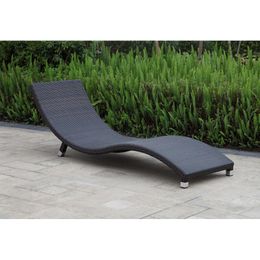 Garden Pleasure Gartenliege &raquo;CARACAS&laquo; inkl. Auflage schwarz Obermaterial: 100% Polyester Einheitsgr&ouml;&szlig;e