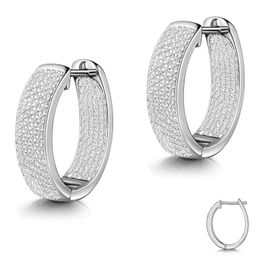 Firetti Damen Paar Creolen &raquo;Schmuck Geschenk Silber 925 Ohrschmuck Ohrringe&laquo; Made in Germany - mit Zirkonia (synth.) silber 20mm, Silber 925 (