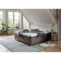 Home Affaire Boxbett &raquo;Thorsby&laquo; Boxbett ohne Kopfteil, frei im Raum stellbar, f&uuml;r Dachschr&auml;gen braun 100% Polypropylen Liegefl&auml;che B/L: 160cm x 200cm 
