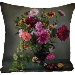 queence Dekokissen &raquo;&raquo;Blumenstrau&szlig;&laquo;&laquo; Kissenh&uuml;lle ohne F&uuml;llung, 1 St&uuml;ck bunt Polyester B/L: 40cm x 40cm, 1 Stk.