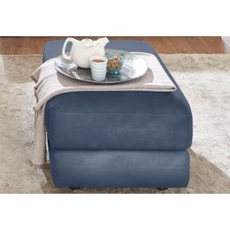 Calia italia Hocker &raquo;Gaia, in edlem Design und mit erstklassigem Sitzkomfort&laquo; aus pflegeleichtem Luxus-Microfaser Ginevra Hydro Care blau Luxus-