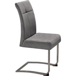 OTTO home Freischwinger &raquo;Rab&laquo; (Set) 2 Stk.Bezug in verschiedenen Qualit&auml;ten, maximale Belastbarkeit 120 kg grau Polyester B/H/T: 44cm x 98,5cm x 57cm,
