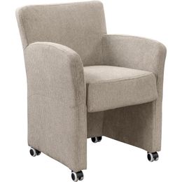 exxpo - sofa fashion Sessel &raquo;Intenso, Loungesessel, modern&laquo; hohe Bodenfreiheit, frei im Raum stellbar, hoher Sitzkomfort beige Zusammensetzung: PES 95