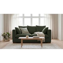 OTTO home 2-Sitzer &raquo;Coray&laquo; extra weich und kuschelig, F&uuml;llung mit Federn und Daunen gr&uuml;n 100% PES B/H/T: 175cm x 80cm x 113cm, Chenille
