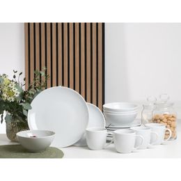 Creatable Kombiservice &raquo;Bistrot Weiss, Service 16-tlg.&laquo; Klassisch, Zeitlos wei&szlig; Porzellan 16