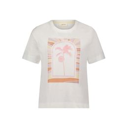 Cartoon Printshirt mit Rundhalsausschnitt in Patch Cream/Pink | Gr.: 38