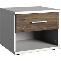 wimex Nachtkonsole &raquo;Joker&laquo; Nachtschrank Nachttisch mit 1 Schublade, 46cm breit wei&szlig; B/H/T: 46cm x 38cm x 40cm