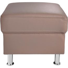 Sit & More sit&more Hocker &raquo;Ascara&laquo; braun Luxus-Microfaser (100% Polyester);Softlux -Kunstleder;NaturLeder B/H/T: 55cm x 46cm x 55cm, NaturLEDER