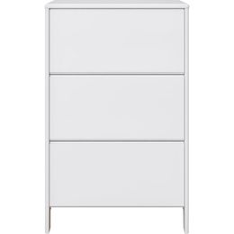 OTTO home Schuhschrank &raquo;Luven&laquo; FSC zertifiziertes Massivholz, mit 3 Klappen wei&szlig; Massivholz wei&szlig;, B/H/T: 82cm x 130cm x 34cm, wei&szlig;-gewachst, 
