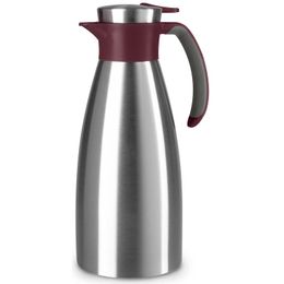 Emsa Isolierkanne &raquo;Soft Grip&laquo; 1,5 l 1 Stk. tlg. Quick Tip Verschluss, rutschfester Halt, 12 h hei&szlig;, 24 h kalt rot Edelstahl, Kunststoff 1,5 l