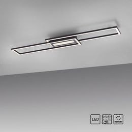 JUST LIGHT Deckenleuchte &raquo;ASMIN&laquo; LED-Board 1 Stk. Warmwei&szlig; LED, separat steuerbar (Schalter) schwarz 1, 1 Stk.