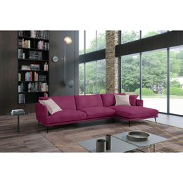 Egoitaliano Ecksofa &raquo;Sophia, Designsofa mit extrakomfortablem Sitzkomfort, Breite 274cm&laquo; mit Daunenfederung, L-Form pink B/H/T: 274cm x 77cm x 154cm, Luxus-