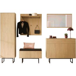 Home Affaire Garderoben-Set &raquo;Lund, moderne Garderobe, Komplettset mit viel Stauraum&laquo; Set, 5 Stk. tlg. braun Holzwerkstoff B/H/T: 282cmcm x 200cmcm x 