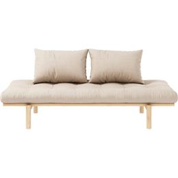 Karup Design Daybett &raquo;Pace&laquo; Set, 2 Stk. tlg. aus massiven Kiefernholz, inkl. Futonmatratze beige Gestell Klarlackiert kieferholz, Liegefl&auml;che B/L: 75cm x 200cm 