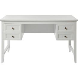 Jahnke Schreibtisch &raquo;CLASSIC D 130&laquo; 1 Stk. tlg. Schreibtisch, 4 Schubladen, Breite 130 cm wei&szlig; B/H/T: 130cm x 76cm x 59,6cm, wei&szlig;