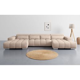 COTTA Wohnlandschaft &raquo;Orion U-Form, B: 400 cm&laquo; Kopfteilverstellung & 4 Kissen, optional elektr. Sitztiefenverstellung 96% POLYESTER (PES) 4% POLYAMID 