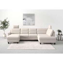 Sit & More sit&more Wohnlandschaft &raquo;Far&ouml; U-Form&laquo; inklusive Federkern, wahlweise mit Schlaffunktion und Bettkasten grau B/H/T: 325cm x 90cm x 187cm, Luxus-