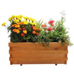Promadino Pflanzk&uuml;bel &raquo;Lucca&laquo; mit Pflanzfolie, BxTxH: 69x39x29,5 cm braun Holzwerkstoff B/H/T: 69cm x 29,5cm x 39cm