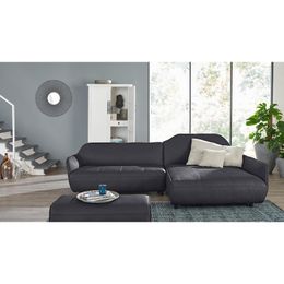 Creation BY ROLF BENZ Ecksofa &raquo;CR.480, Designecksofa, L-Form&laquo; Wahlweise aus Leder oder Chenille schwarz Luxus-Microfaser (100% Polyester) B/H/T: 298cm