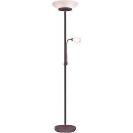 REALITY LEUCHTEN Deckenfluter &raquo;Gerry&laquo; E27 1 Stk. Schalter,Getrennt schaltbar,Flexibel, Leuchtmittel tauschbar braun 2, &Oslash; 34cm H: 180cm, 1 Stk.