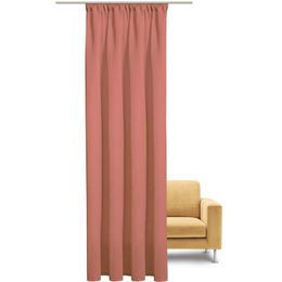 GERSTER Gardine &raquo;Tessa&laquo; Kr&auml;uselband 1 Stk. tlg. Fertigschal uni - nature line rosa Wirkware, Polyester 245cm, Kr&auml;uselband, 140cm
