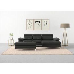 Sit & More sit&more Ecksofa &raquo;Cabrio L-Form, B: 295 cm, mit Sitztiefen-, Arm- & Kopfteilverstellung&laquo; 2 Nierenkissen, Federkern, optional Schlaffunktion und 