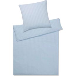 Elegante Bettw&auml;sche &raquo;Chelsea&laquo; 2 Stk. gewebter Seersucker blau Seersucker, Obermaterial: 100% Baumwolle B/L: 155cm x 220cm, 1 Stk., 1 Stk., Seersucker, B/L: 