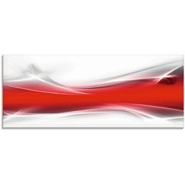 Artland Glasbild &raquo;Kreatives Element&laquo; Gegenstandslos 1 Stk. tlg. in verschiedenen Gr&ouml;&szlig;en rot B/H/T: 125cm x 50cm, Glasbild Gegenstandslos, 1 Stk.