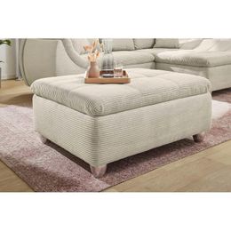 Jockenh&ouml;fer Hocker &raquo;Genua, B: 103 cm&laquo; individuell zu kombinieren grau Cord: 100% Polyester B/H/T: 103cm x 48cm x 82,5cm, Cord