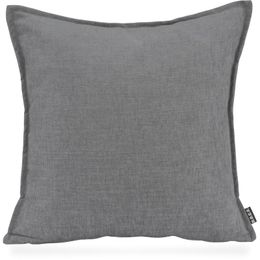 HOCK Dekokissen &raquo;Lucky&laquo; Sofakissen inkl. F&uuml;llung, 70x40cm, einfarbig, creme ecru, Dekokissen grau Polyester B/L: 45cm x 45cm, 1 Stk.