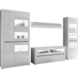 Home Affaire Wohnwand &raquo;Carat&laquo; Set, 4 Stk. tlg. wei&szlig; B/H/T: 336cmcm