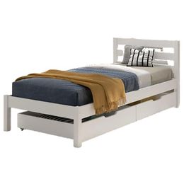 Vipack Massivholzbett &raquo;Pino, universell einsetzbar, gradliniges Design, Made in Europe&laquo; B/H/Tca. 211x84,4x 97,5cm, Liegefl&auml;che 90/200 cm, inkl. 2 Schubladen,