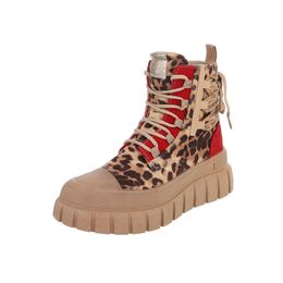 Ital-Design Freizeitschuh in Beige und Leo | Gr.: 39